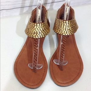 Charles Albert | Shoes | Charles Albert Sandal Size 9 Brown Gold | Poshmark